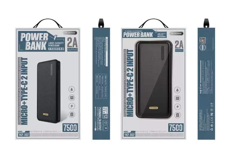 YK Design Powerbank 7500 mAh Black (YKP-002) купити з доставкою по ...